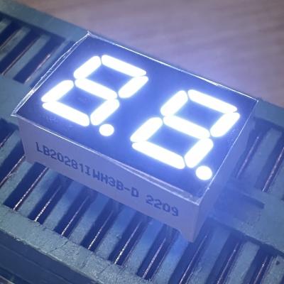 China 2 Digit 7mm 7 Segment LED Display Common Anode White for Home Appliances for sale