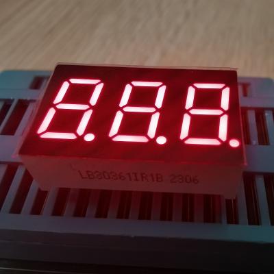 China Super Bright Red 0.36-Inch (9.2mm) 3-Digit 7-Segment Common Anode LED Display for Temperature/Humidity Indicators for sale
