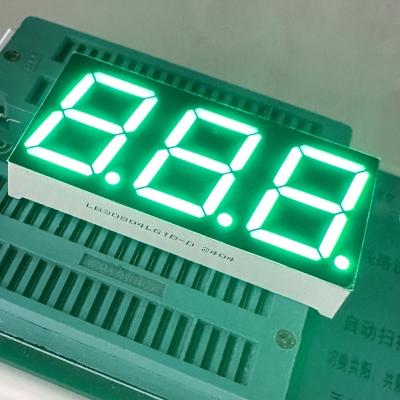 China Low Current Pure Green 20.32mm (0.8-Inch) 3-Digit 7-Segment Common Cathode LED Display for Temperature Controllers for sale