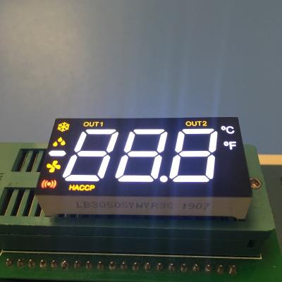 China Triple Digit Multicolor 7 Segment LED Display Common Cathode for Refrigerator Control for sale