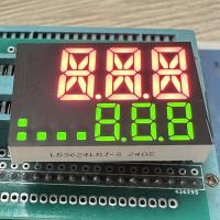 China Customized Red /Green Dual Line 3 Digit 7 Segment LED Display Common Cathode for Temperature Controller for sale