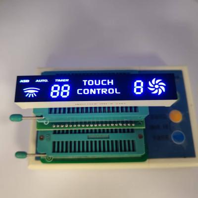China Custom Blue 7 Segment LED Display Touch Button for Temperature Control for sale