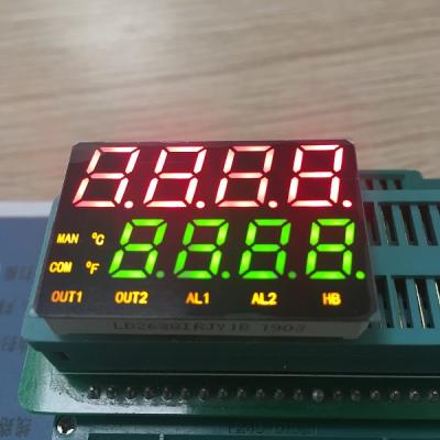 China Red/Green/Yellow 4 Digit Dual Line 7 Segment LED Display Common Anode for Temperarture Control for sale