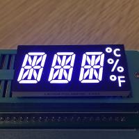 China Ultra Bright White 14 Segment Alphanumeric LED Display 3 Digit for Temperature Monitoring for sale