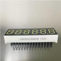 China 6 Digit 7 Segment Alphanumeric LED Display 0.36 Inch Amber Common Cathode 63×19mm for sale