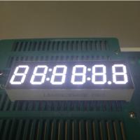 China 6 Digit 7 Segment Alphanumeric LED Display 0.36 Inch Amber Common Cathode 63×19mm for sale