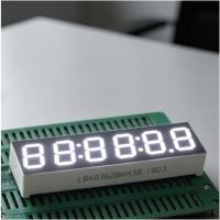 China 6 Digit 7 Segment Alphanumeric LED Display 0.36 Inch Amber Common Cathode 63×19mm for sale