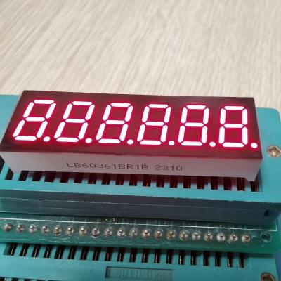 China Super Bright Red 9.2mm 6 Digit 7 Segment LED Display Common Anode for Digital Countdown Timer for sale