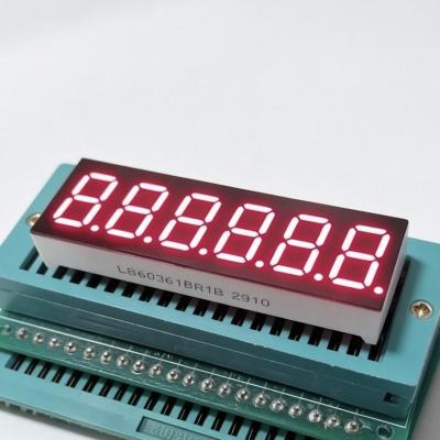 China Ultra Bright Red 0.36 inch 6-digit  7 Segment LED Display for Instrument Panel for sale