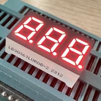 China Ultra Bright Red Triple Digit 9.2mm 7 Segment LED Display Common Cathode for Instrument Panel for sale