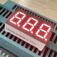 China Ultra Bright Red Triple Digit 9.2mm 7 Segment LED Display Common Cathode for Instrument Panel for sale