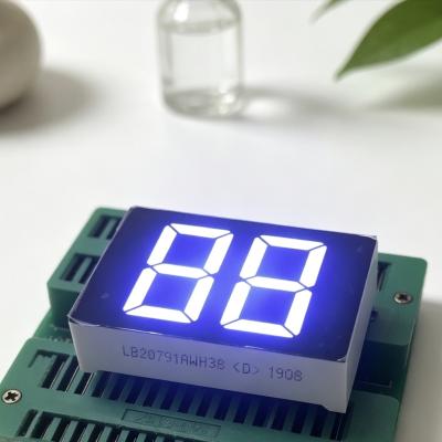 China Ultra Bright White 20mm 2 Digit Common Cathode 7 Segment LED Display for Digital Water Heater for sale