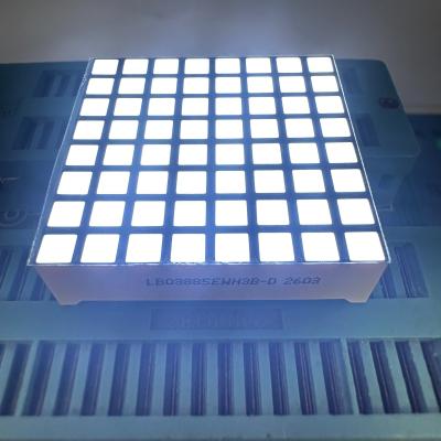 China Ultra Bright White 8*8 Square Dot Matrix LED Display for Canbus Clock Display for sale