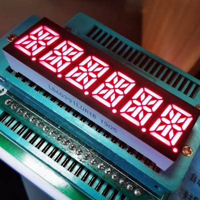 China Ultra Bright Red 10mm 6 Digit 14 Segment Alphanumeric LED Display Common Cathode for Taximeter for sale