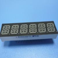 China Custom Super Bright Green 0.39 inch 6 Digit 14 Segment LED Display Common Anode for Instrument Panel for sale