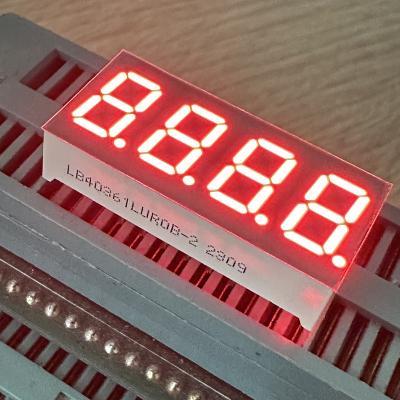 China Ultra Bright Red 0.36 inch 4 Digit 7 Segment LED Display Common Cathode for Electronics for sale