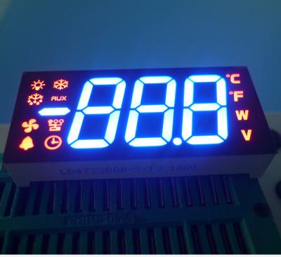 China Refrigerator Controller LED Display 17mm Height 47x22x9mm Common Anode Ultra Blue Red ROHS Certified for sale