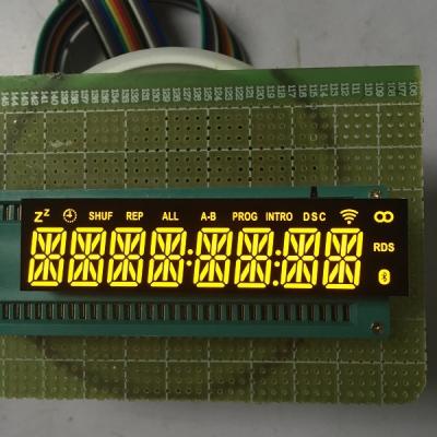 China Common Cathode Custom LED Display Ultra Bright Amber 8 Digit 14 Segment Long Lifespan for sale