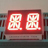 China Ultra Red 0.54 Inch Dual Digit 14 Segment Alphanumeric LED Display 25.2x21.1mm for Instrument Panels for sale