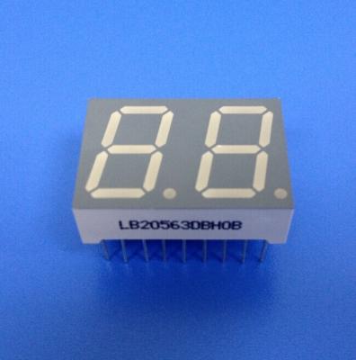 China RoHS Compliant 2 digit 7 Segment LED Display Common Anode Ultra Bright Easy Assembly for sale
