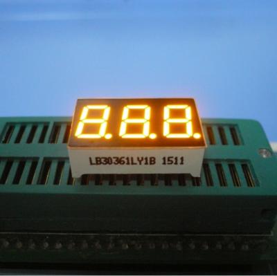 China Triple Digit 7 Segment LED Display Yellow Color For Electric Oven / Microwave for sale