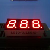 China 0.4 Inch Super Bright Red 7 Segment LED Display Triple Digit Common Anode for sale