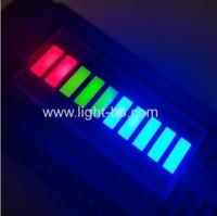 China High Brightness 10-Segment Multicolor LED Bar 25.4x10.1mm for Instrument Panels with 50-100mcd Intensity for sale