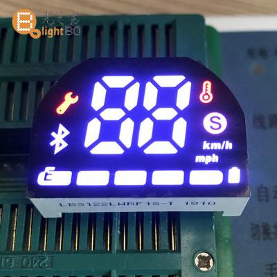 China Common Cathode 7 Segment LED Display Module 31x22x7mm 15mA 70mcd for Electric Scooters for sale