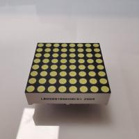 China 8 X 8 Dot Matrix LED Display with 635nm Wavelength, 100mcd Brightness, Yellow Segment Black Face for Digital Indicators for sale
