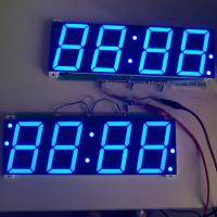 China 2.5 Inch Seven Segment LED Clock Display 20mA Common Anode 217x80mm Blue Digits for sale