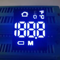 China Ultra White 6-Pin 7-Segment LED Display 25.5×20.5mm 120mcd for Thermometers and Instrument Panels for sale