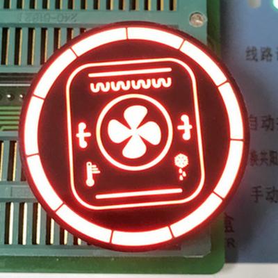 China Round 7 Segment LED Display for Temperature Control - 25-35 mcd Brightness, -40°C to +120°C Operating Range for sale