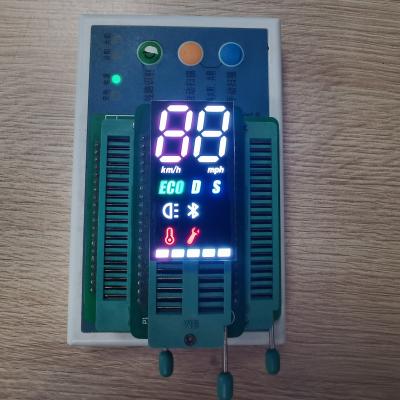 China Double Color 2 Digit 7 Segment Common Anode SMD LED Display 41×22mm for Electromobile Applications for sale