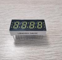 China Ultra Bright White 7.6mm Four Digit 7-Segment LED Display 0.3in 120mcd Common Anode for sale