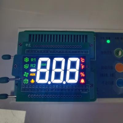 China Ultra White/Red /Yellow /Green 3 Digit 7 Segment LED Display For Temperature Control for sale