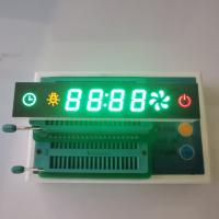 China Custom 4 Digit Seven Segment Display Ultra Bright Grenn Black Film Diaphragamtion for sale