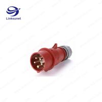 China 16A / 32A / 63A / 125A PA66 red / blue Circular Connector Cable Assembly With Olflex Classic 110h Wiring Harness for sale