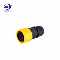 China Hybrid 11 ADD 3 IP67 LED Screen Cable Assembly Female Sockets Circular Connector Bk Color for sale