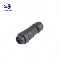 China Hybrid 11 ADD 3 IP67 LED Screen Cable Assembly Female Sockets Circular Connector Bk Color for sale