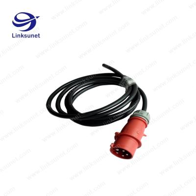 China 5PIN PE IP44 Plug MN3501 waterproof red / blue connector  Industrial Wire Harness for sale