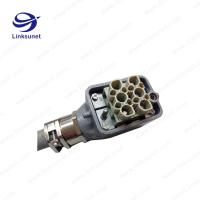 China Two Modula PA6 Gray Connectors Crimping Harting Wire Harness for Industrial for sale
