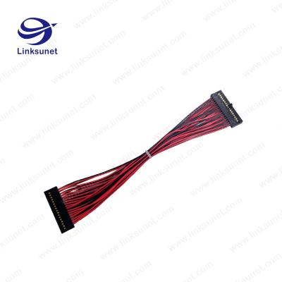 China Double row 2.54MM PICH Automotive wire harness 44P Add UL standard UL1332 - 22AWG RD/BK Single Cable for sale