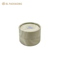 China XL Packaging Custom Packaging Box Round Edge Small Size Jewelry Paper Tube Beige Earrings Box Round Packaging for sale