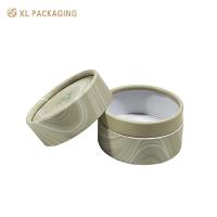 China XL Packaging Custom Packaging Box Round Edge Small Size Jewelry Paper Tube Beige Earrings Box Round Packaging for sale