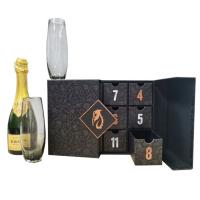 China Custom Empty 12 Days Wine Christmas Countdown Advent Calendar Gift Box for sale