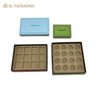 China 2-Piece Lid & Base Luxury Chocolate Packaging with UV Logo and Gold Stamping 9 Square Cavity Kraft Inner Tray for sale