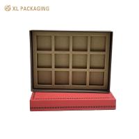 China 2-Piece Lid & Base Luxury Chocolate Packaging with UV Logo and Gold Stamping 9 Square Cavity Kraft Inner Tray for sale