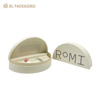 China Eco-friendly Half Round Cosmetic Packaging Box with Embossed Logo and EVA Foam Tray for sale