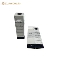 China Foldable Flat Structure Cosmetic Packaging Box with Premium White Cardstock and Monochrome Retro Print for Essential Oil for sale