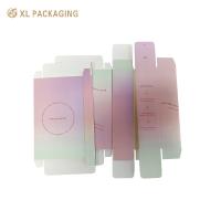 China XL Packaging Printed Cosmetic Foldable Card Box Pink Gradient Color Card Paper Box For Skin Care Essential Oil Holding Cardboard Box for sale